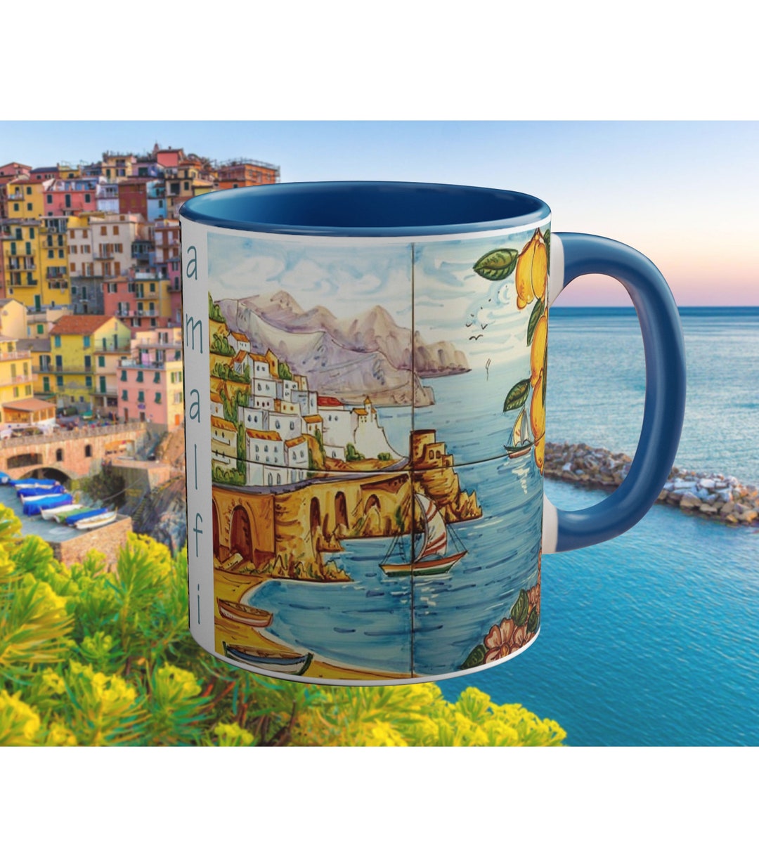 Amalfi Coast Mug ,amalfi Coast Lemon Coffee Mug ,italy Vacation , Gift ...