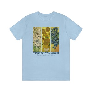 Vincent Van Gogh T-shirt, Art Sweatshirt, Roses - Sunflowers - Irises, Aesthetic Art Crewneck - Etsy
