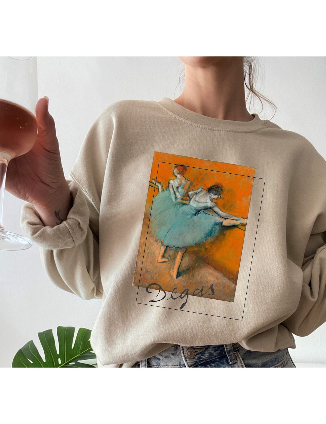 Edgar Degas Dancers Sweatshirt, Vintage Art Sweater - Etsy