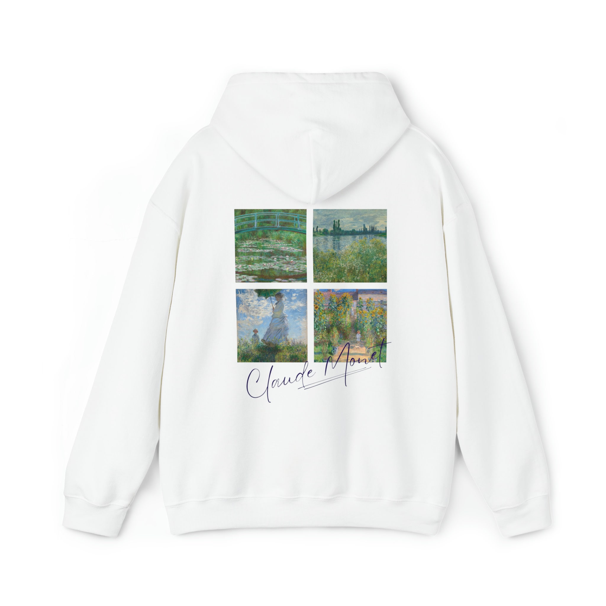 Claude Monet Grid Hoodie Monet Sweatshirt Vintage Art - Etsy