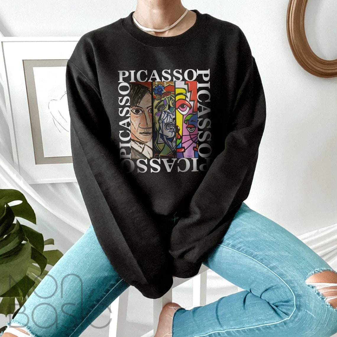 Picasso Art Sweatshirt: Cubism Painting, Printed Clothes - Etsy