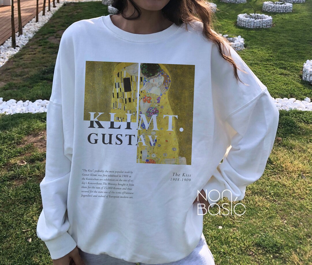 Gustav Klimt Sweatshirt, the Kiss, Art Sweatshirt, Monet Crewneck ...