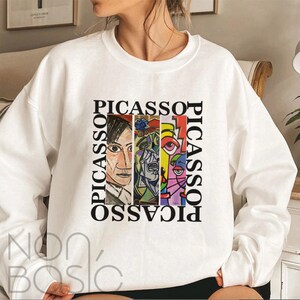 Picasso Collage Drawing Sweatshirt , Pablo Picasso Painting Sweater ...