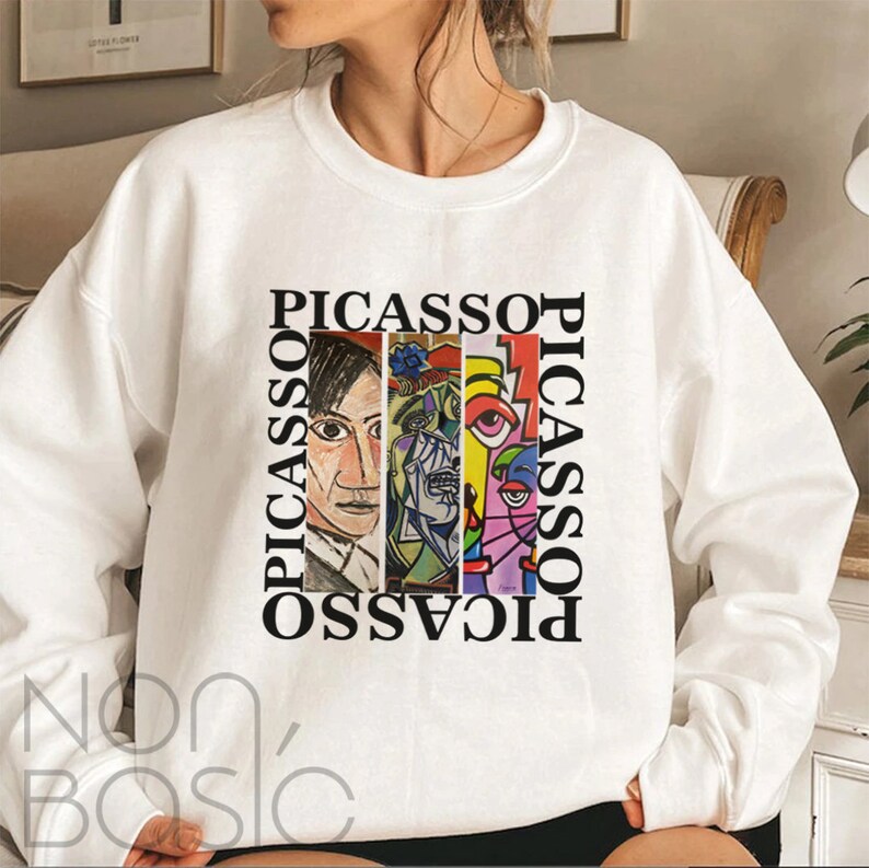 Picasso Art Sweatshirt: Cubism Painting, Printed Clothes - Etsy