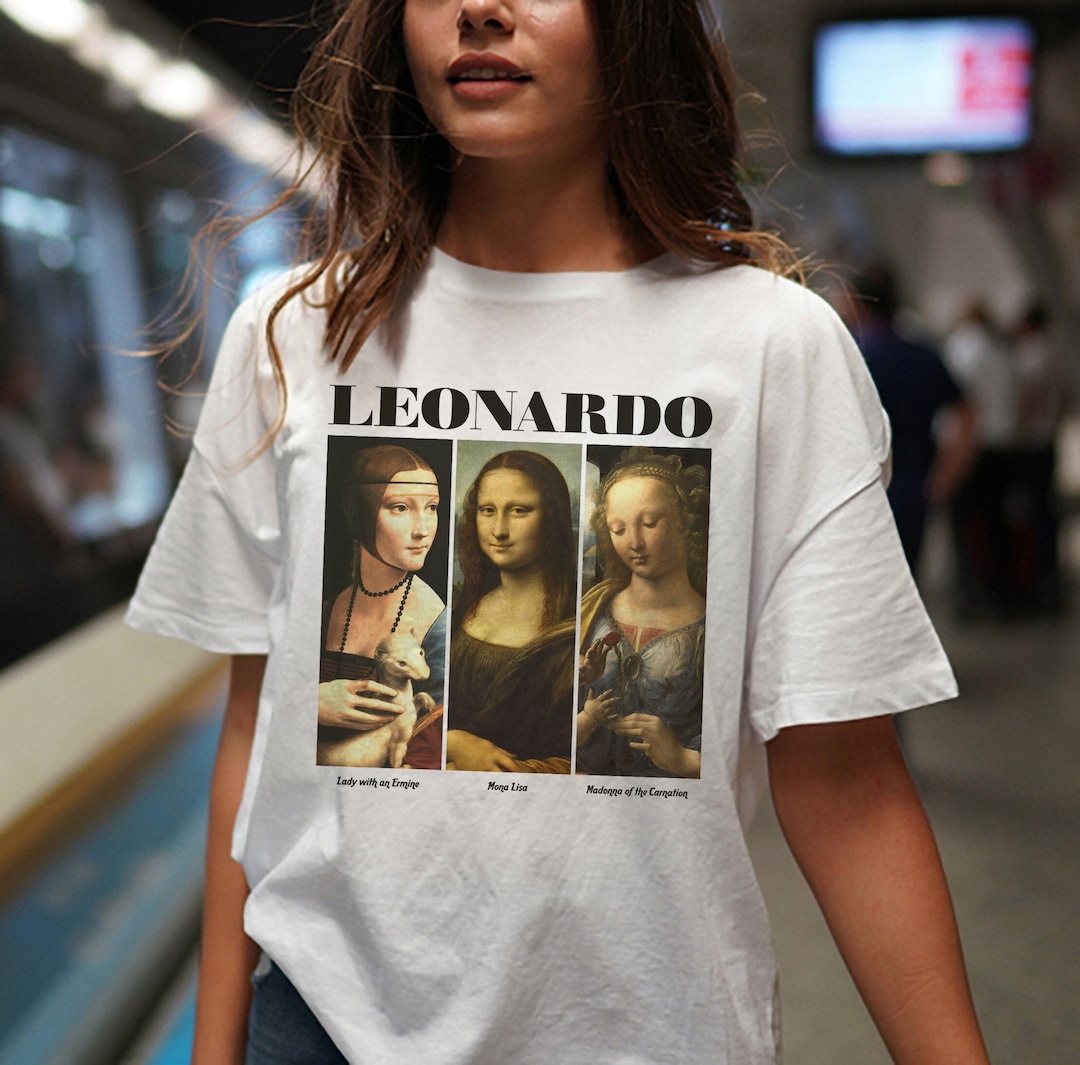 Leonardo Da Vinci Art T-shirt: Mona Lisa, Lady With Ermine - Etsy