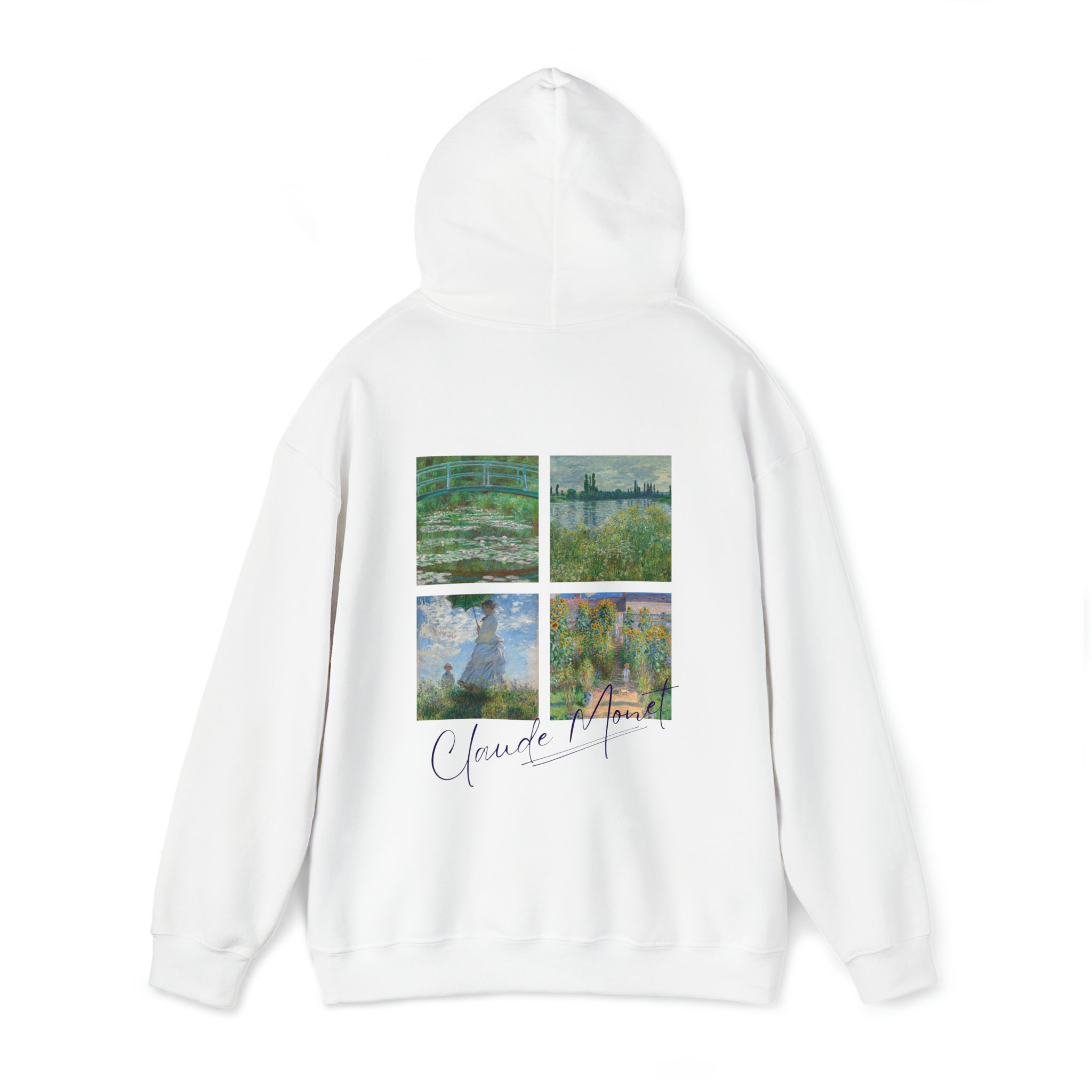 Claude Monet Grid Hoodie Monet Sweatshirt Vintage Art - Etsy