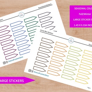 Arrow Label Functional Printable Stickers for Planners and Journals - 2 ...