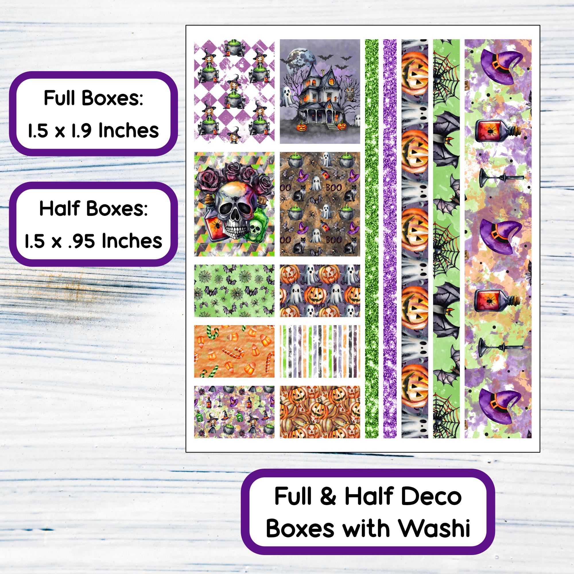 Happy Halloween - Printable Box Sampler Sticker Kit for Planners ...
