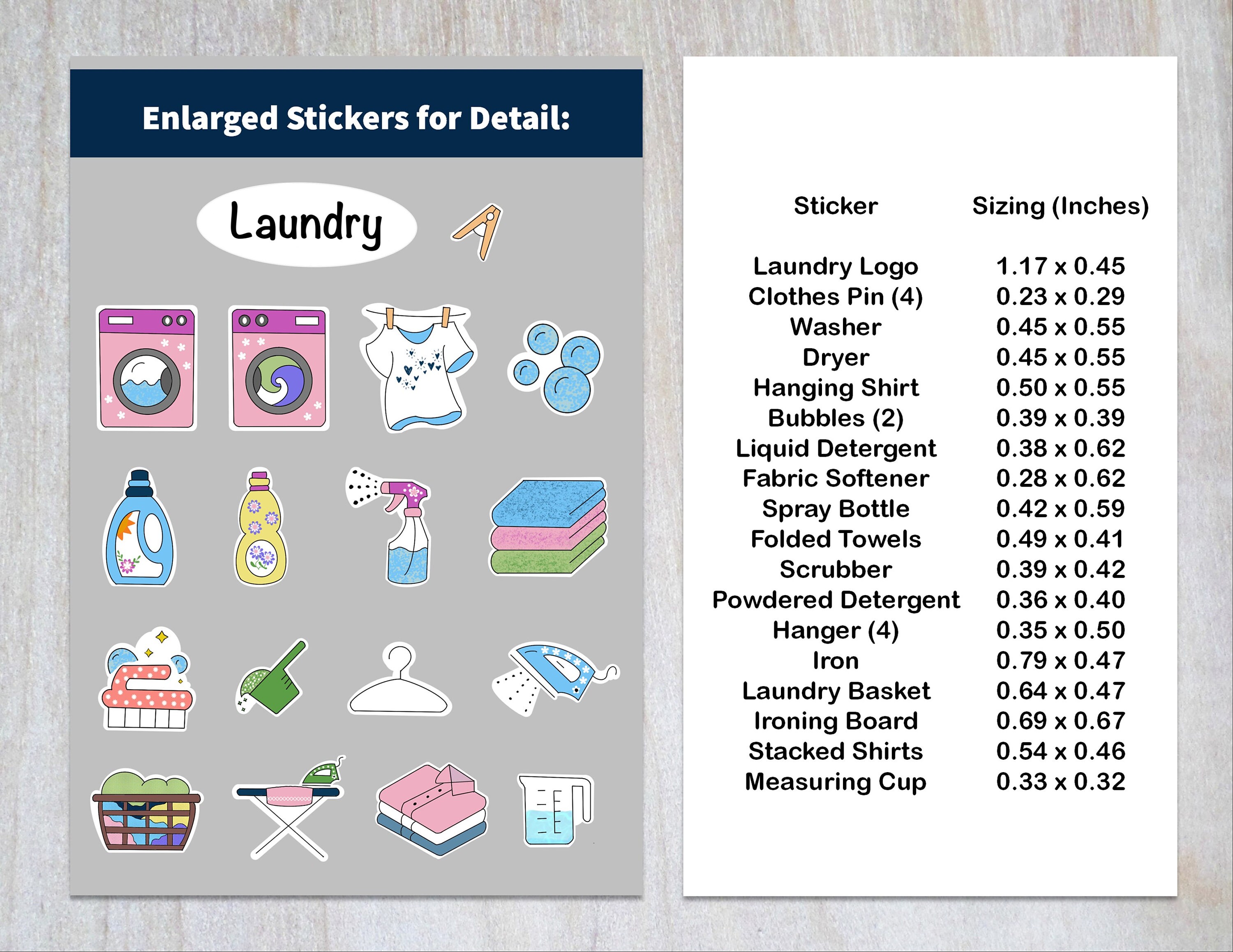 Laundry Sticker Sheet 25 Printable Stickers for Planners and Journals ...