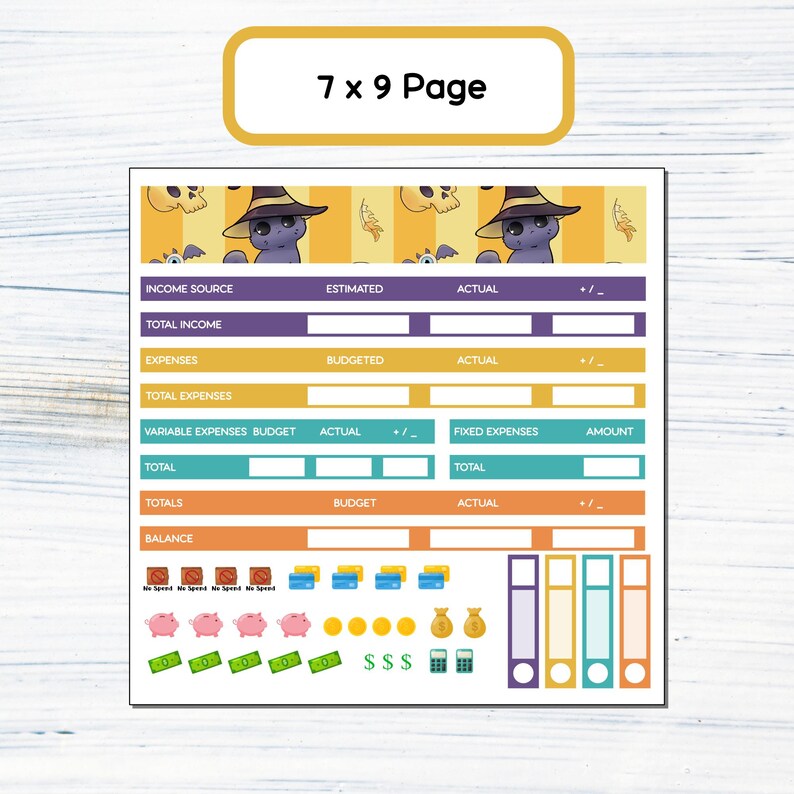 SIMPLE Budget Kit - Halloween Magic - Monthly Budget Sticker Kit (A5 ...