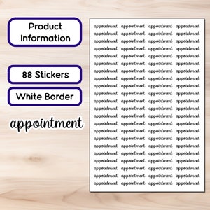 Appointment Scripts - 88 Stickers - Instant Download - Etsy