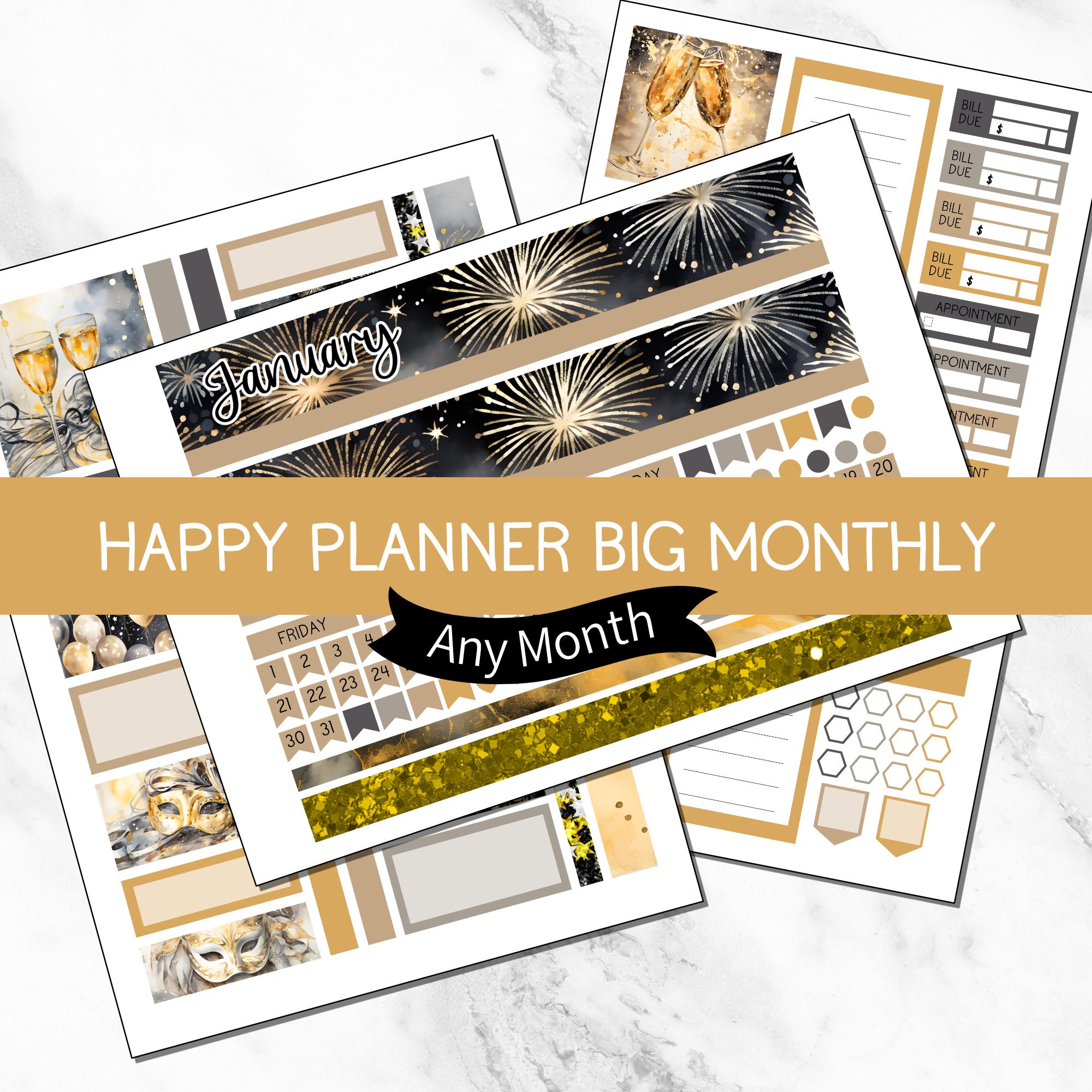 KIT 201 | New Year's Party | January - Any Month | Happy Planner BIG ...