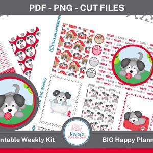 Cute Dogs Printable Weekly Sticker Kit for Happy Planner BIG - Etsy