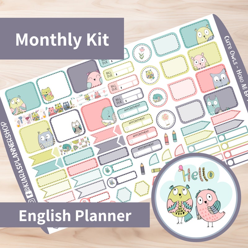 Owl Planner - Etsy