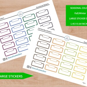 Callout Box Functional Printable Stickers for Planners and Journals - 2 ...