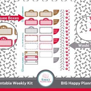 Cute Dogs Printable Weekly Sticker Kit for Happy Planner BIG - Etsy