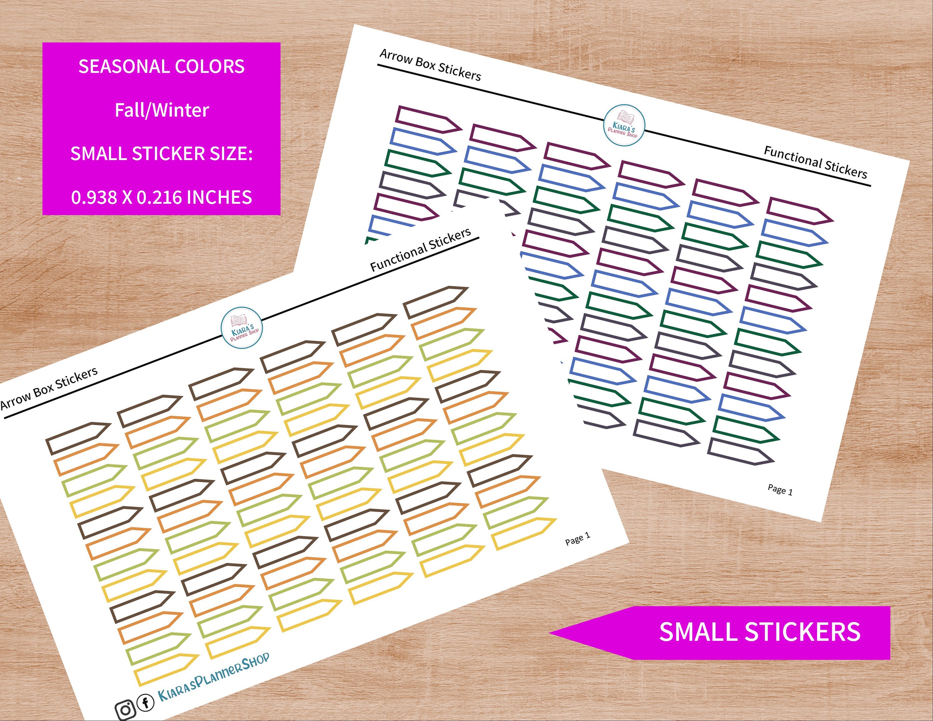 Arrow Label Functional Printable Stickers for Planners and Journals 2 ...