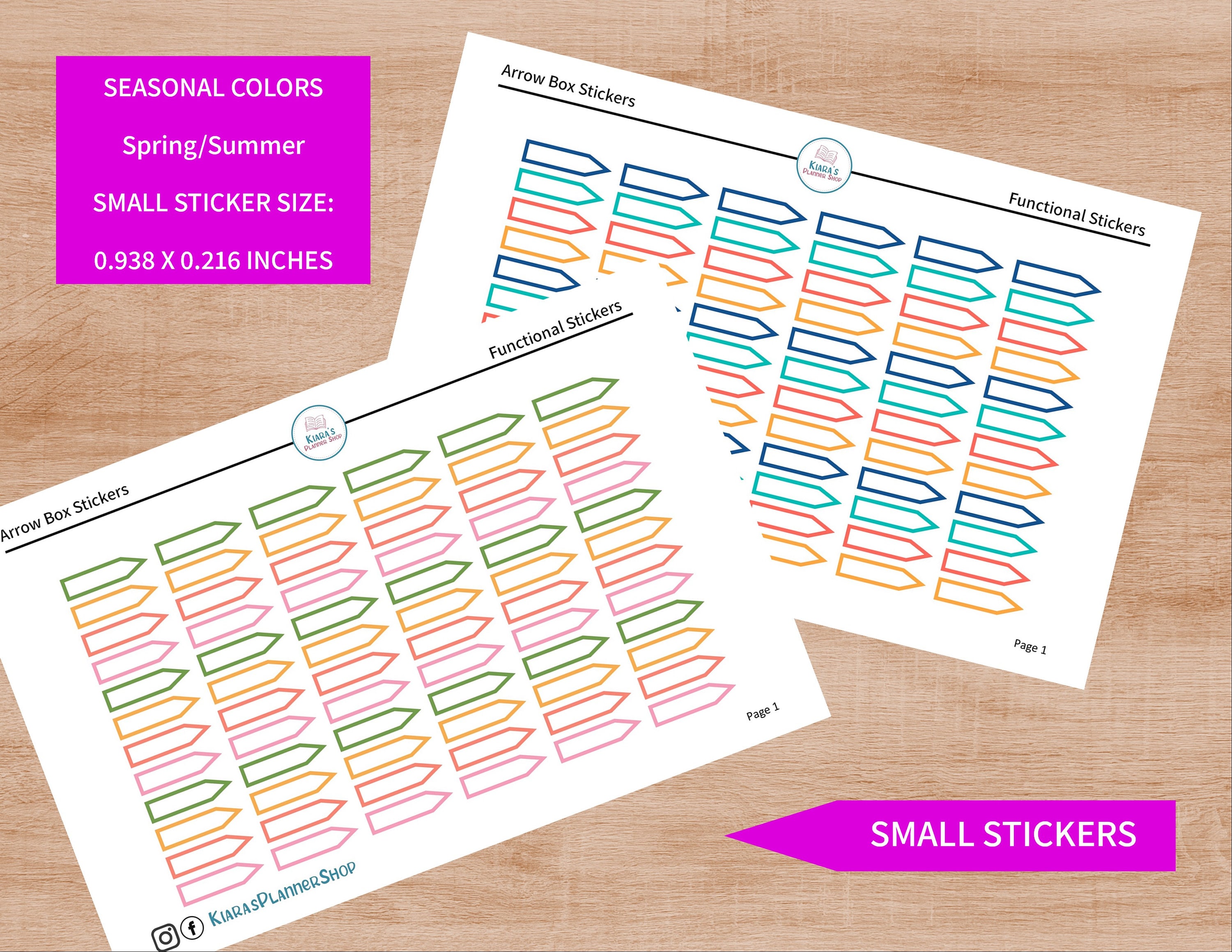 Arrow Label Functional Printable Stickers for Planners and Journals 2 ...