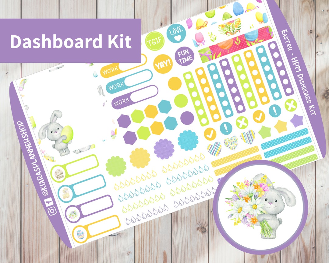 Easter - Printable Weekly Dashboard Sticker Kit for Happy Planner Mini ...