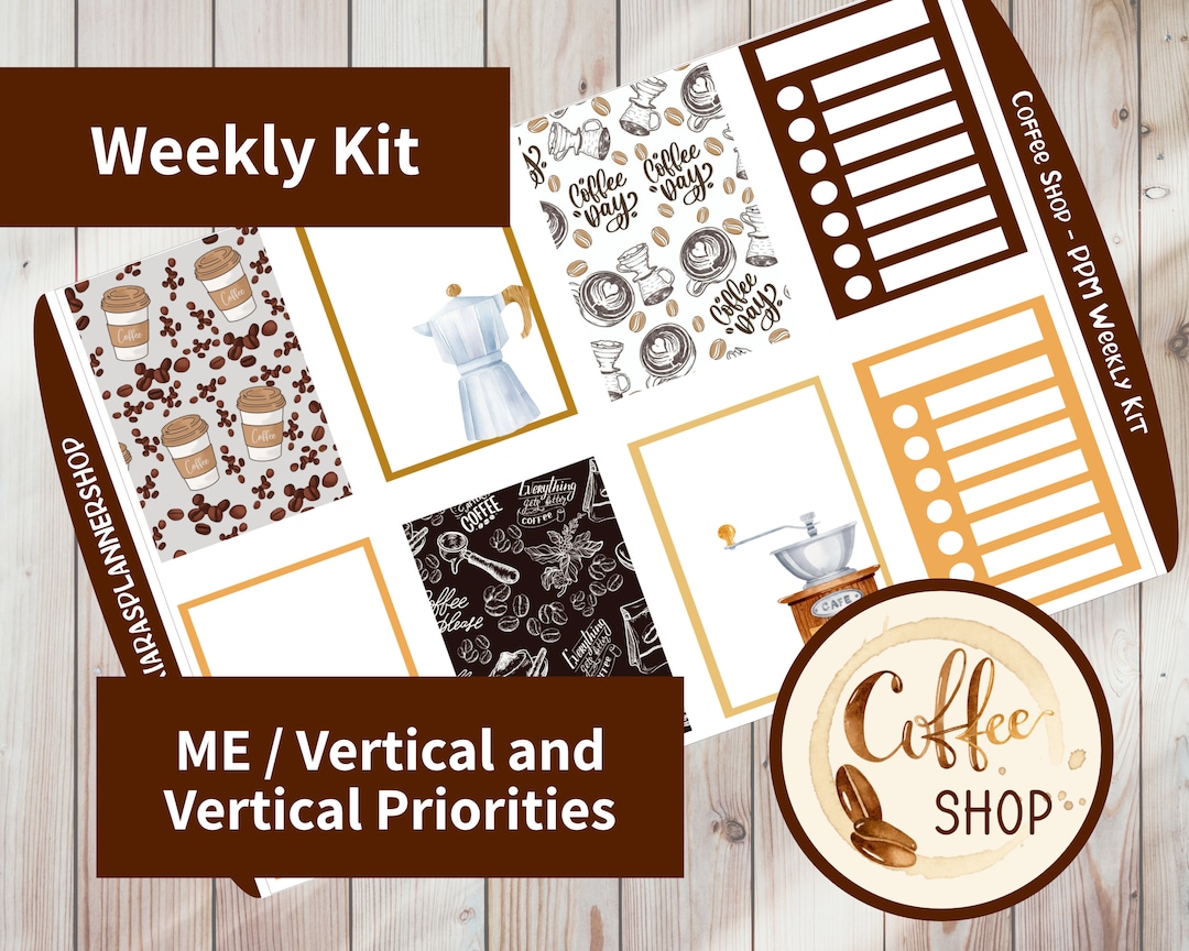 Coffee Shop Printable Weekly ME Vertical Vertical - Etsy