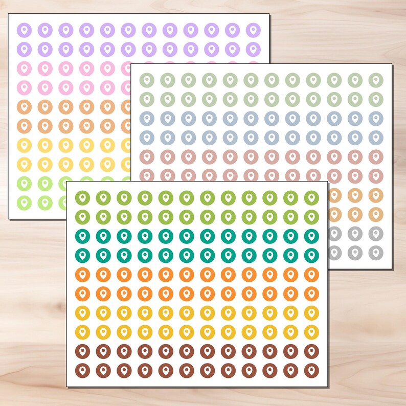 Location Icon Dots - BIG BUNDLE - Printable Icon Sticker Set - 1080 ...