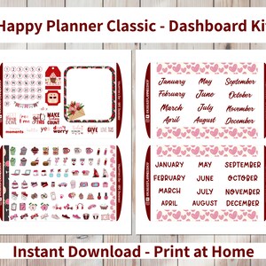 Valentine's Day - Printable Weekly Dashboard Sticker Kit for Happy ...