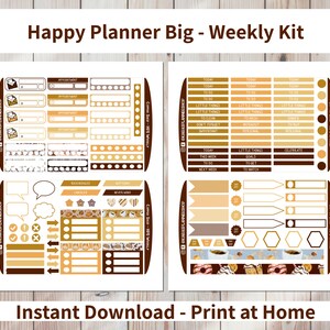 Coffee Shop - Printable Weekly Sticker Kit for Happy Planner BIG ...