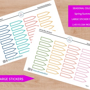 Arrow Label Functional Printable Stickers for Planners and Journals - 2 ...
