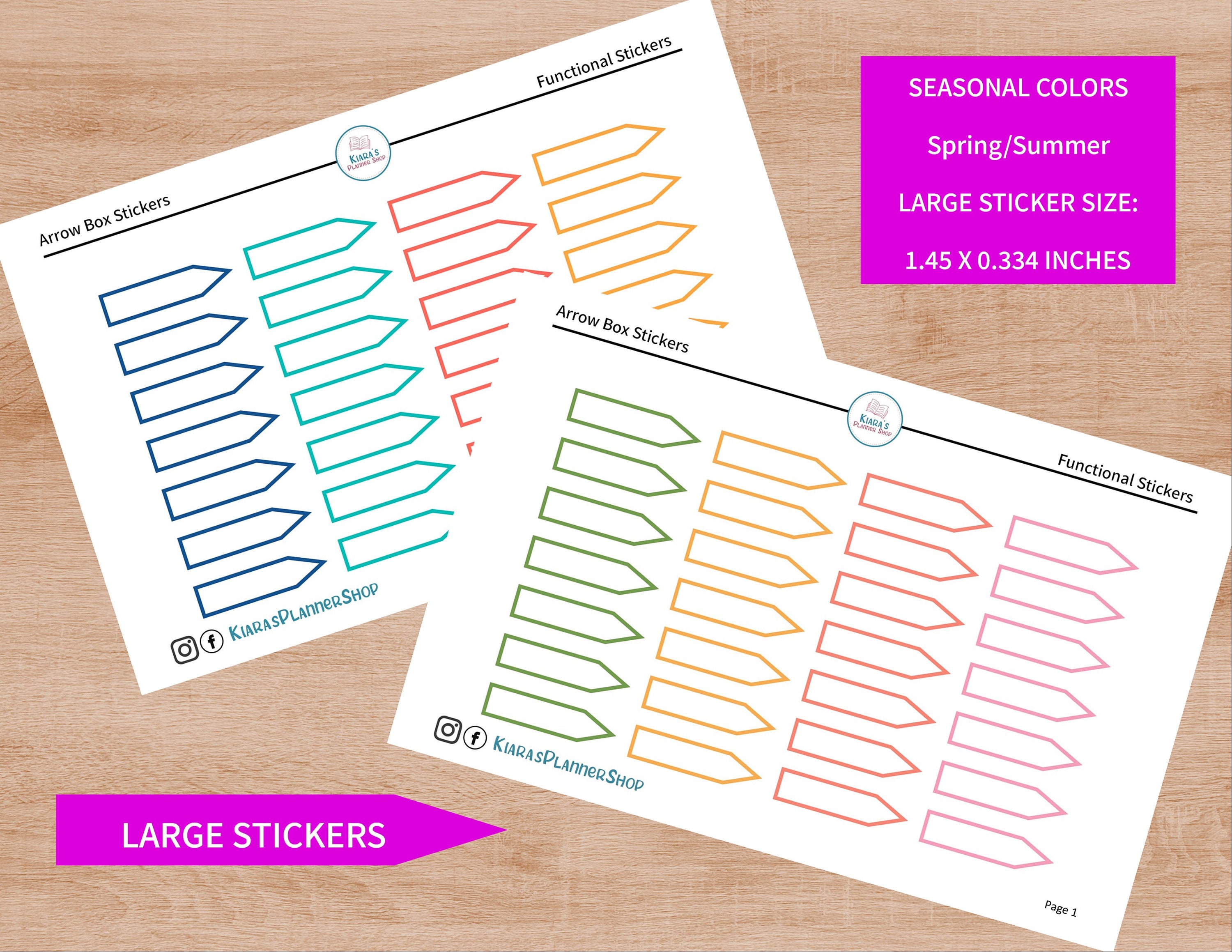 Arrow Label Functional Printable Stickers for Planners and Journals 2 ...
