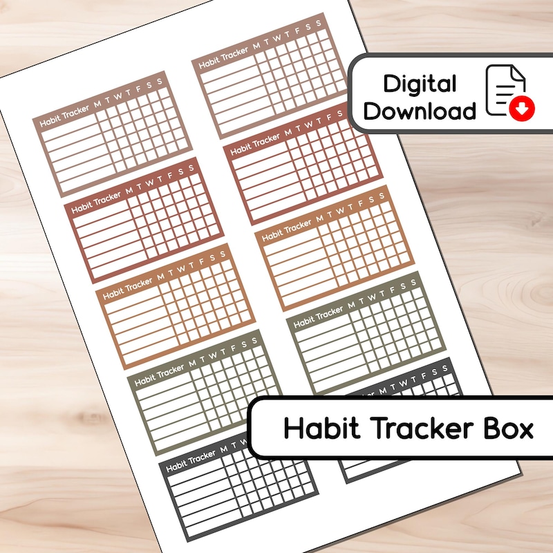 Habit Tracker Stickers - Etsy