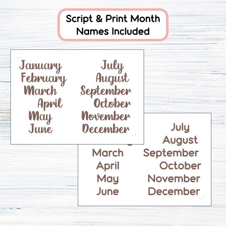 Large Monthly - Sweet Holiday - Printable Monthly Sticker Kit for ...