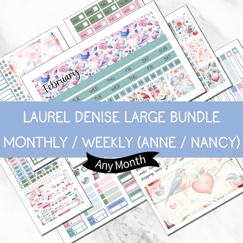 KIT 202 | Love Birds | February - Any Month | Laurel Denise Large ...