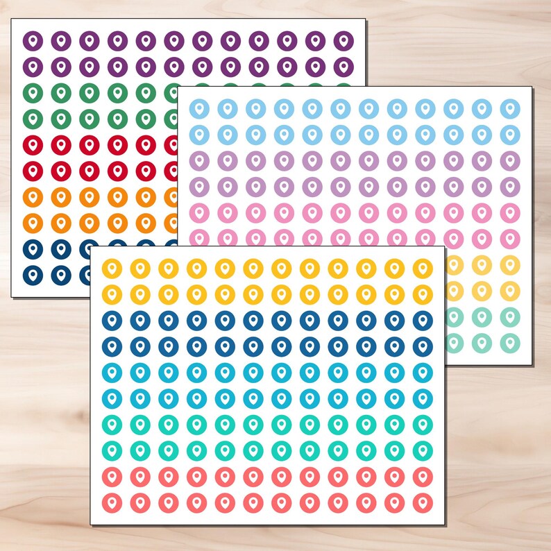 Location Icon Dots - BIG BUNDLE - Printable Icon Sticker Set - 1080 ...