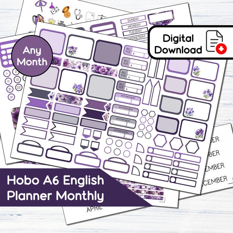 A6 Layout Stickers - Etsy