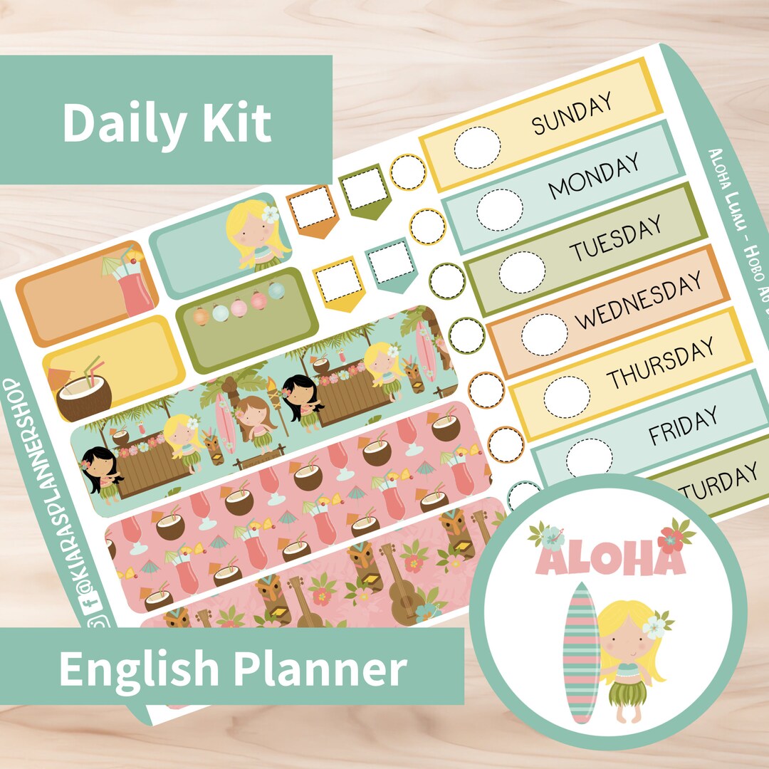 Aloha Luau - Hobonichi Original A6 (english Planner Version) Printable ...