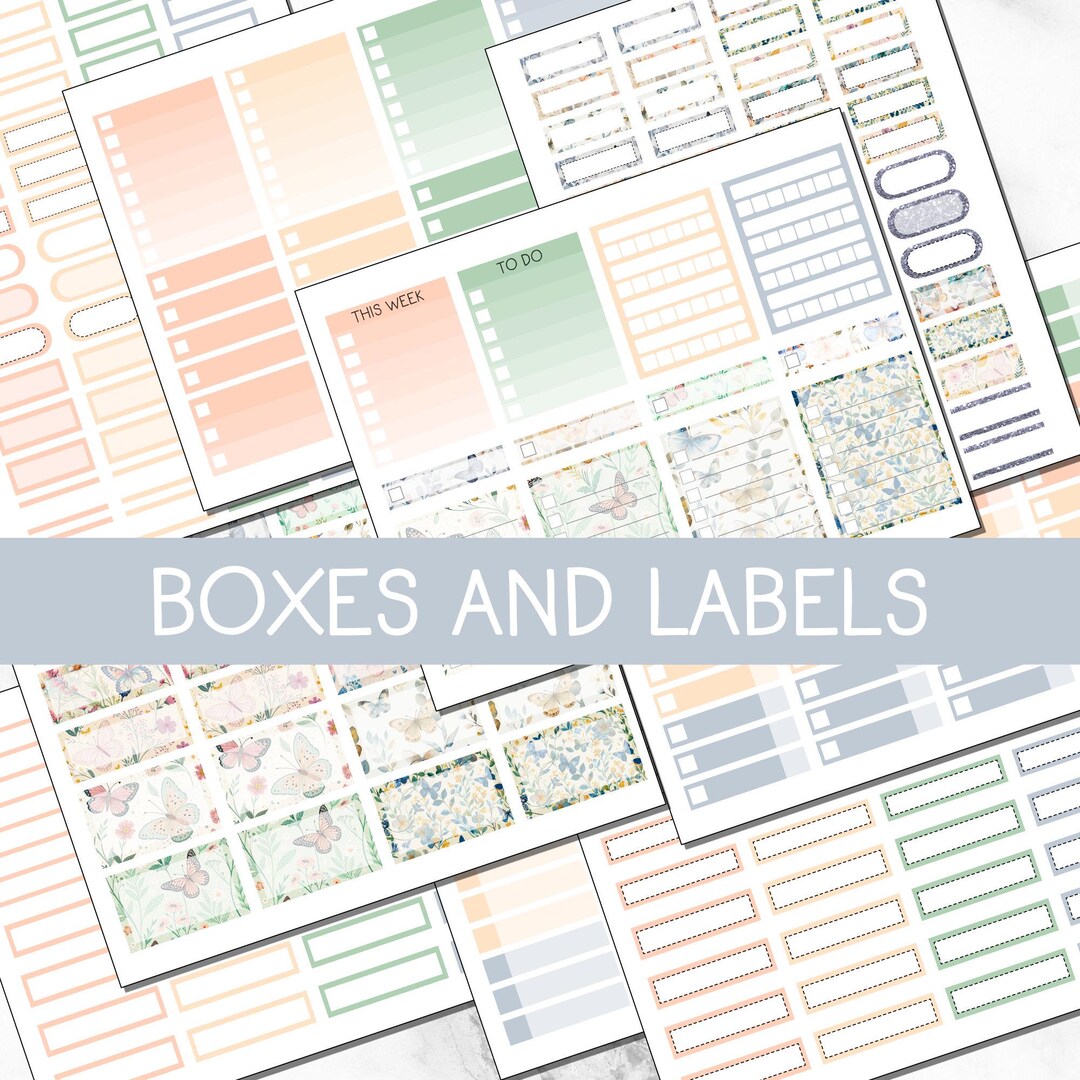 KIT 205 | Butterfly Blooms Add on Kit - Boxes and Labels | 1.5 Inch ...