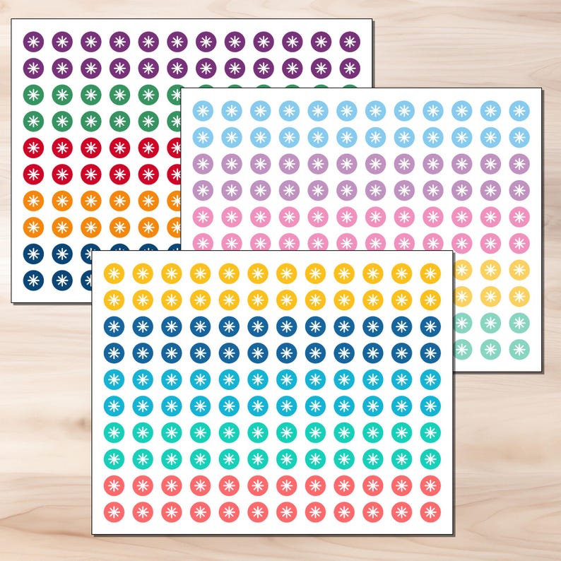 Asterisk Icon Dots - BIG BUNDLE - Printable Icon Sticker Set - 1080 ...