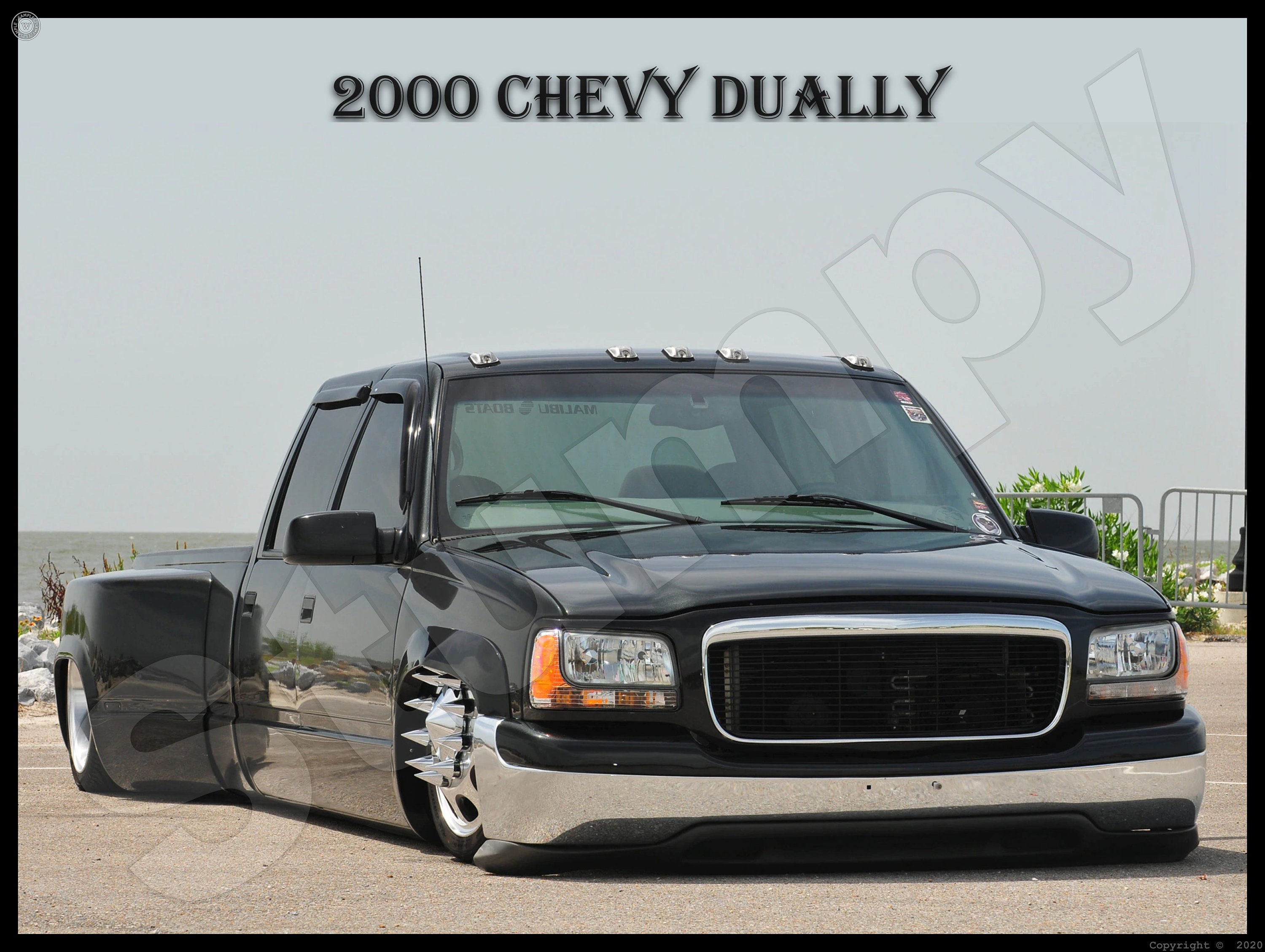 Bagged Chevy Dually On 24s