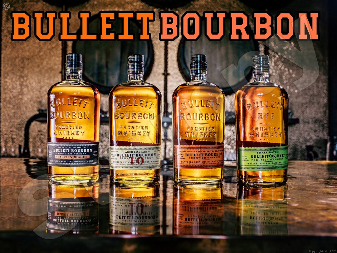 Bulleit Bourbon Sign 9x12 or 12x16 - Etsy
