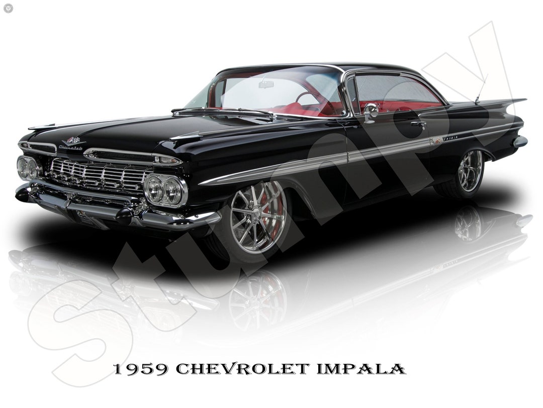 1959 Chevrolet Impala Sign 9x12 or 12x16 - Etsy