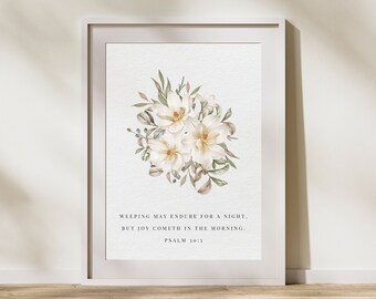 Philippians 4:7 KJV, Digital Download, Bible Verse Wall Art, Floral ...