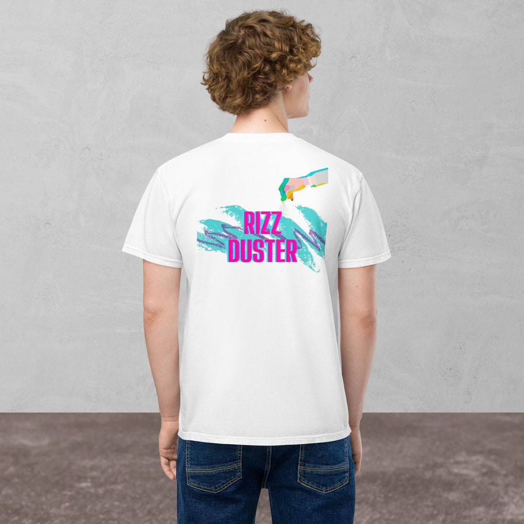 Rizz Duster 90s Retro Tee Comfort Colors White T-shirt for Men Perfect ...