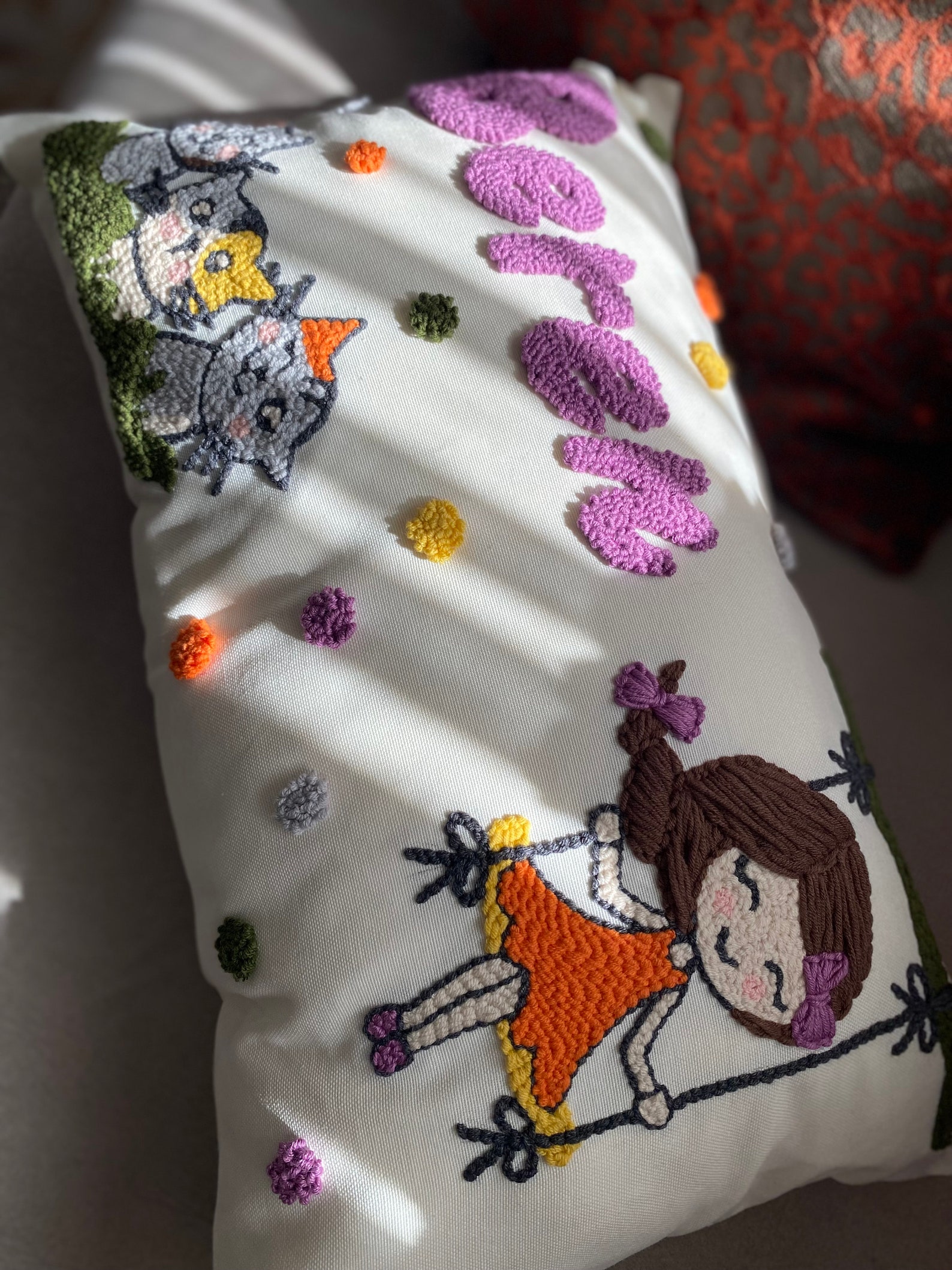 Personalized Name Punch Needle Pillow, Name Pillow, Personalized Pillow ...