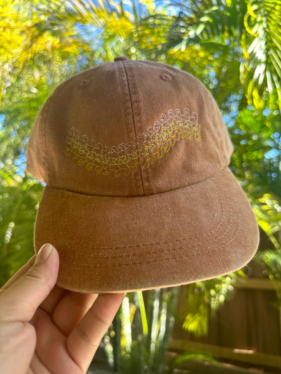 Puakenikeni Lei Hat Double Puakenikeni Lei Puakenikeni Flower Lei Cap ...