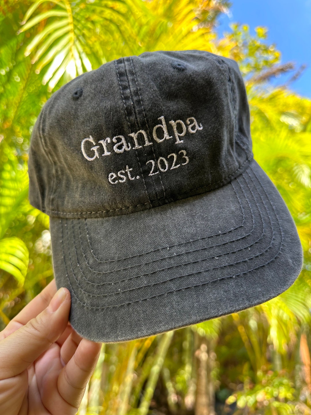 Custom Grandparent Established Year Hat Grandparent Cap Year ...
