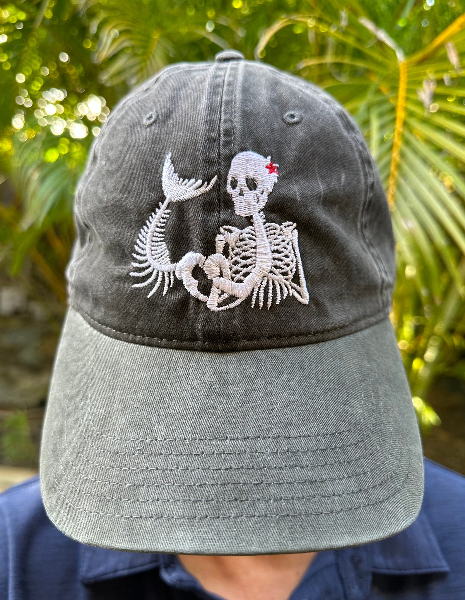 Skeleton Hat Mermaid Baseball Cap Skeleton Mermaid Hat Mermaid Starfish ...