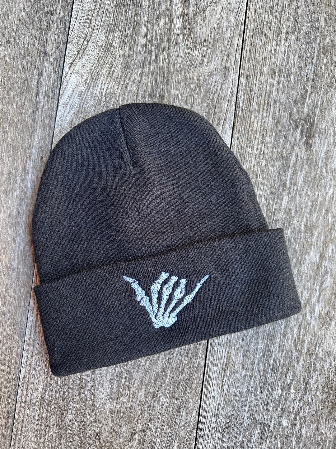 Shaka Skeleton Beanie Skeleton Shaka Hang Loose Beanie Skeleton Beany ...