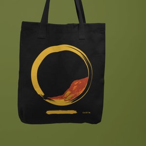 Organic Canvas Tote Bag. Earth. - Etsy