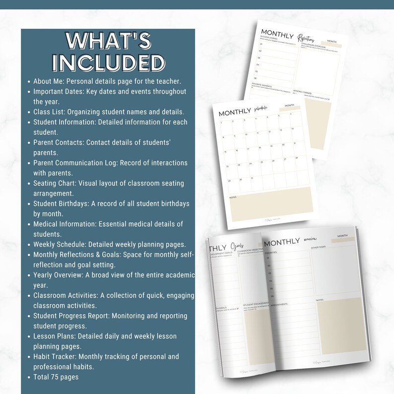 2024 Ultimate Teacher Planner - Printable - A4, A5, Letter, Happy ...