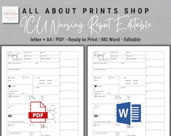 Editable Icu Flowsheet - Etsy
